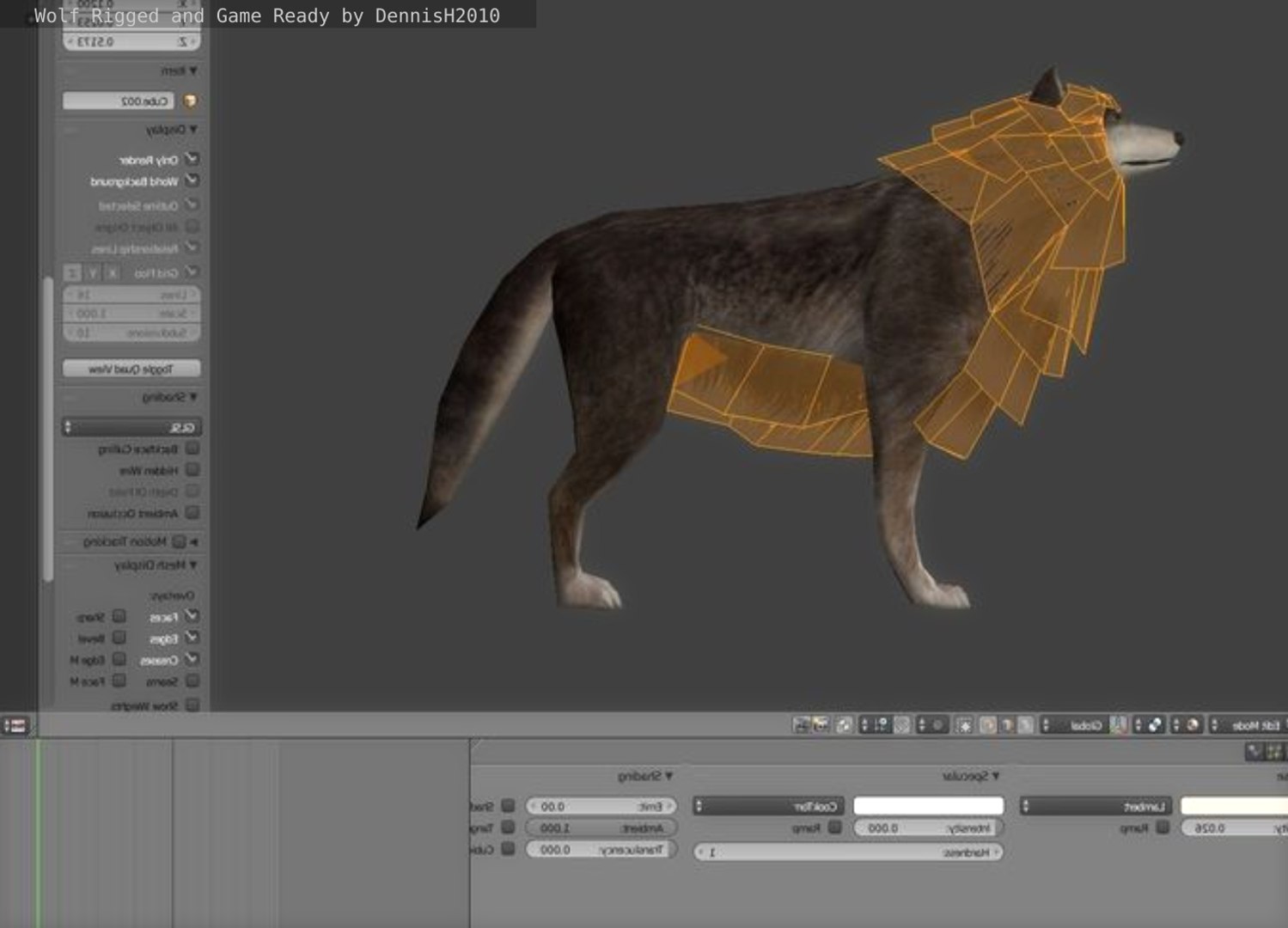 3d Ready Wolf Animations Model