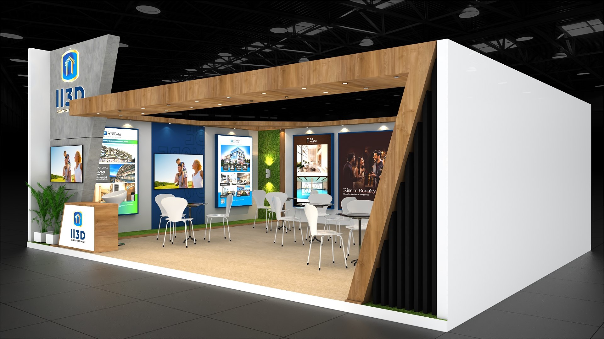 3D Exhibition Stand Stall One Side Open 8X5 - TurboSquid 2154820