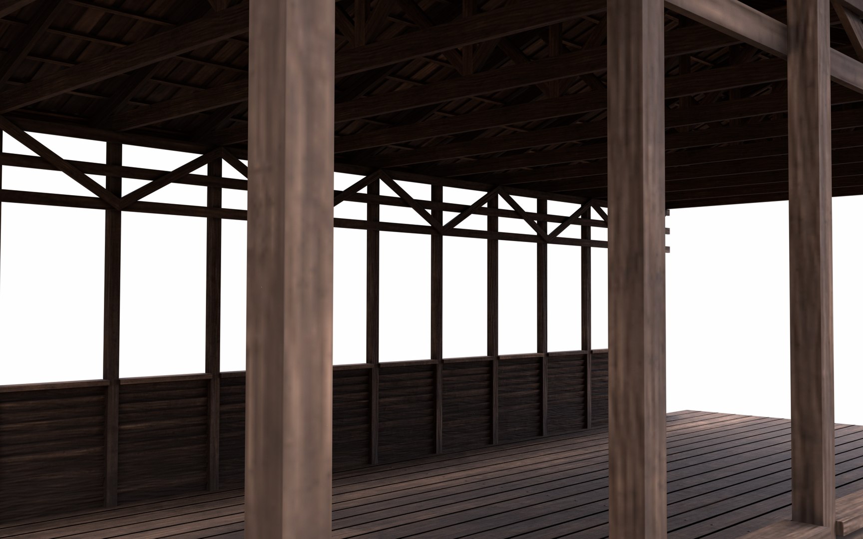 3D Wood Bridge - TurboSquid 1231072