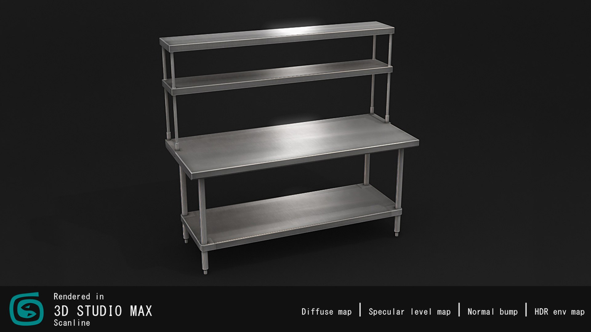 Commercial Kitchen Prep Table 3D Model - TurboSquid 1331654