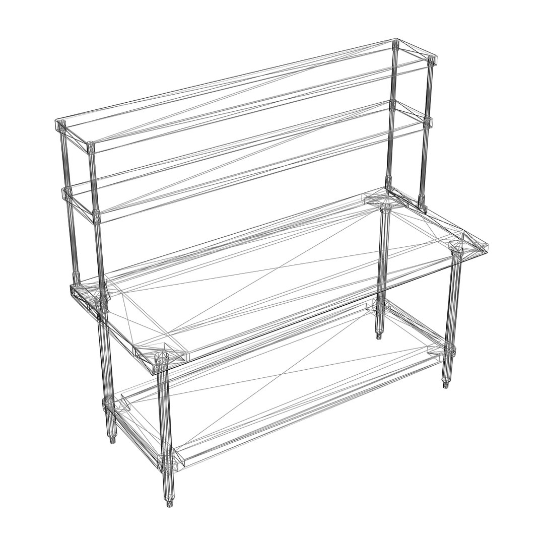 Commercial Kitchen Prep Table 3D Model - TurboSquid 1331654
