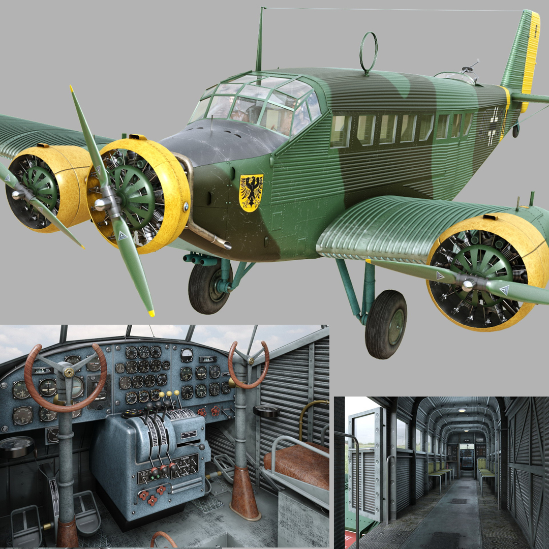 modelo 3d Junkers Ju-52 3m-g7 - TurboSquid 1742359