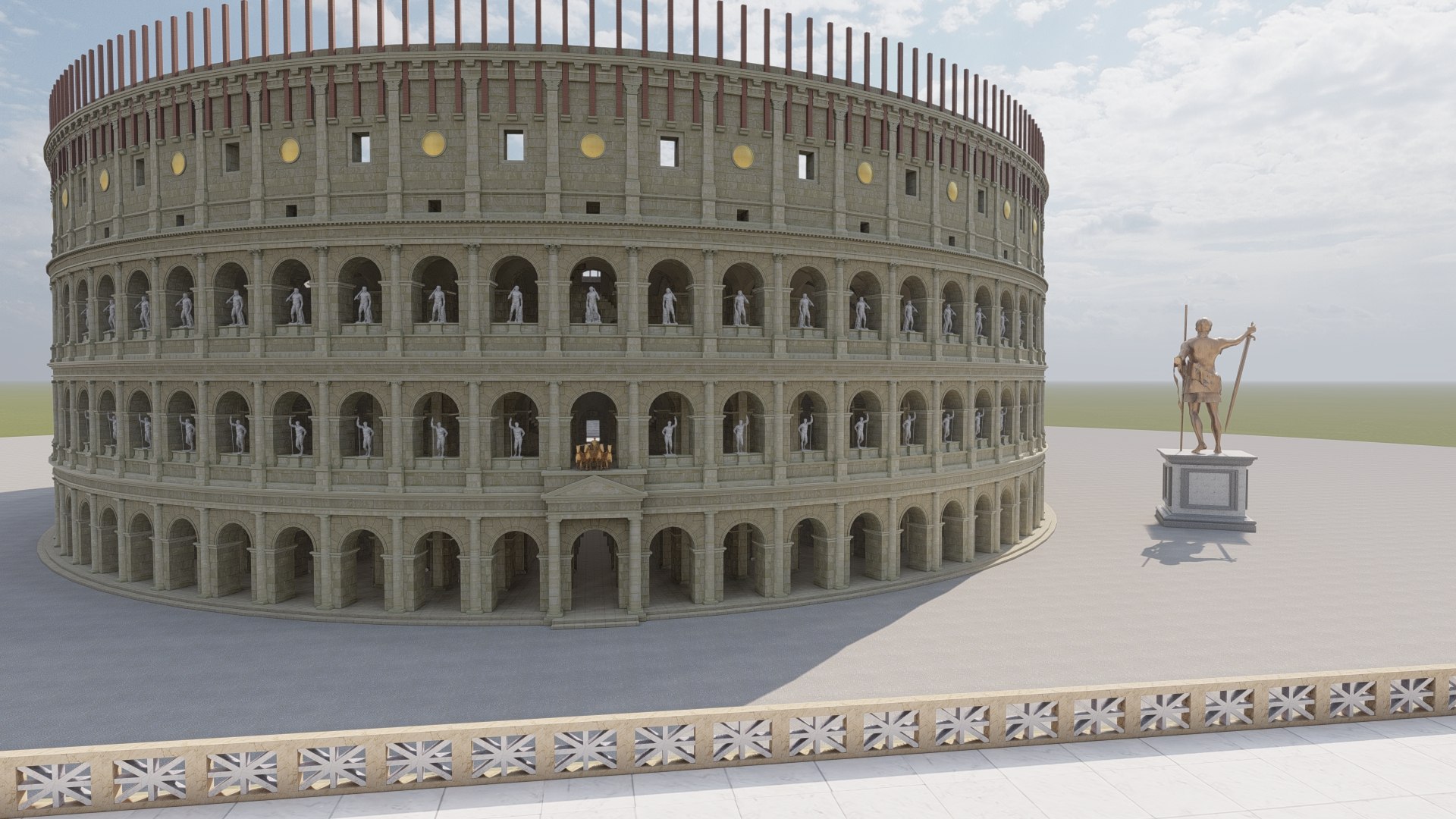 Colosseum And Temple Of Venus And Roma 3D Model - TurboSquid 2215909