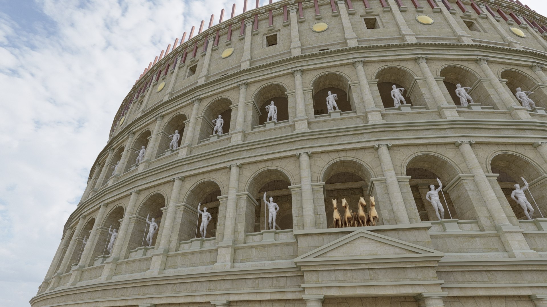 Colosseum And Temple Of Venus And Roma 3D Model - TurboSquid 2215909