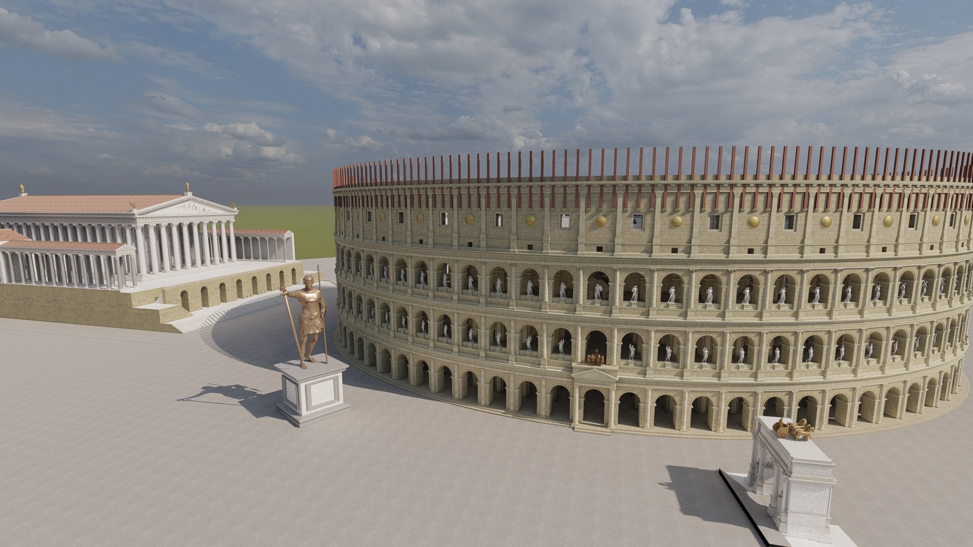 Colosseum And Temple Of Venus And Roma 3D Model - TurboSquid 2215909