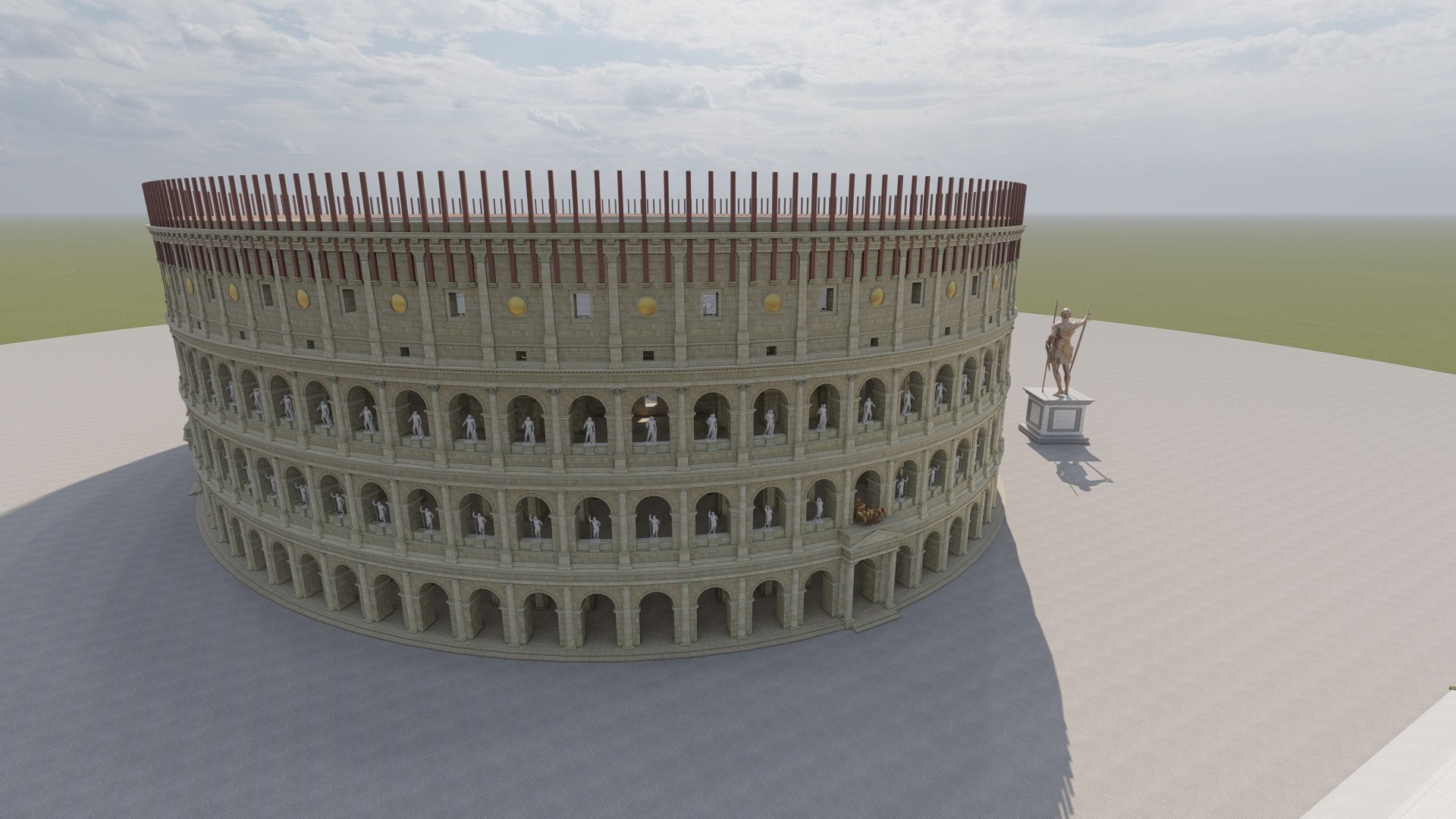 Colosseum And Temple Of Venus And Roma 3D Model - TurboSquid 2215909