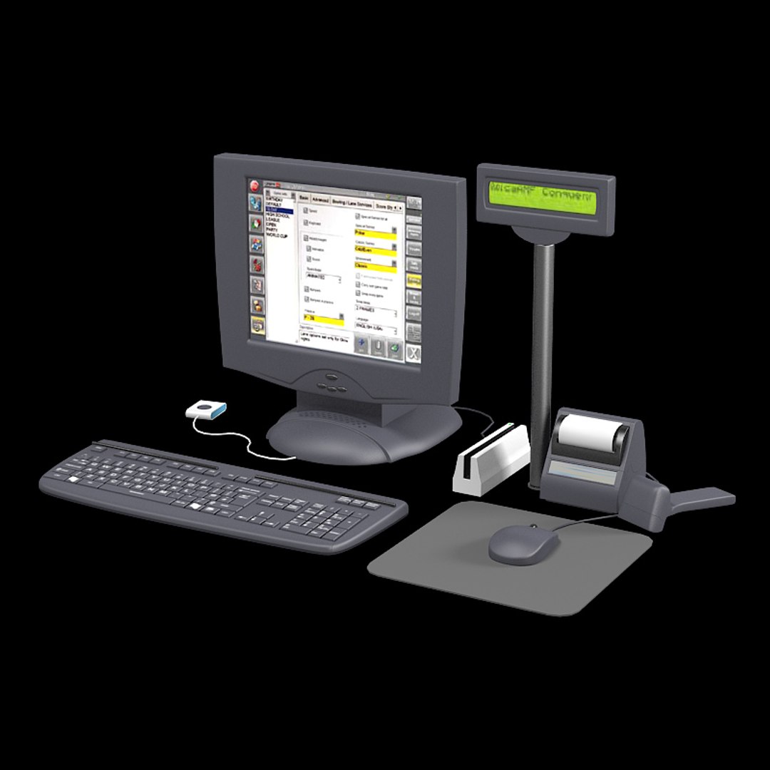 Amf Qubica Cash Terminal 3d Max