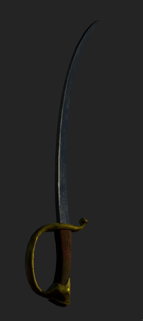 Old rusty pirate cutlass model - TurboSquid 1214208