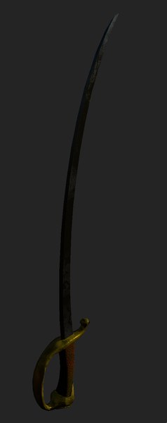 Old rusty pirate cutlass model - TurboSquid 1214208