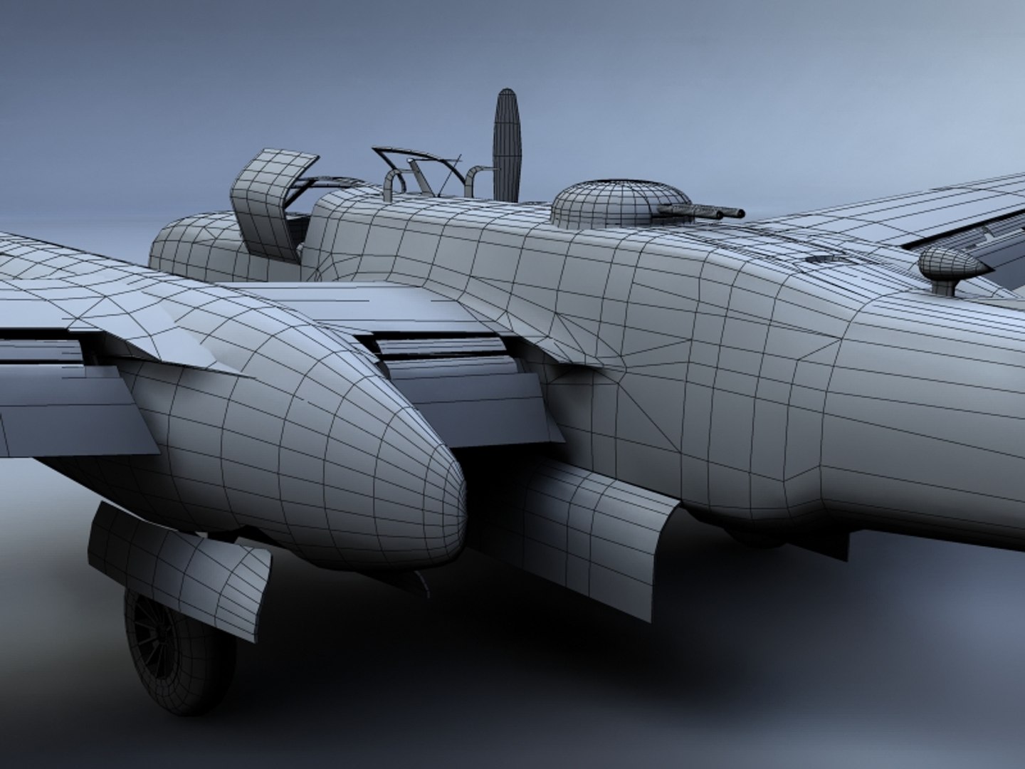 3d Model A-26 Invader Bomber Guns