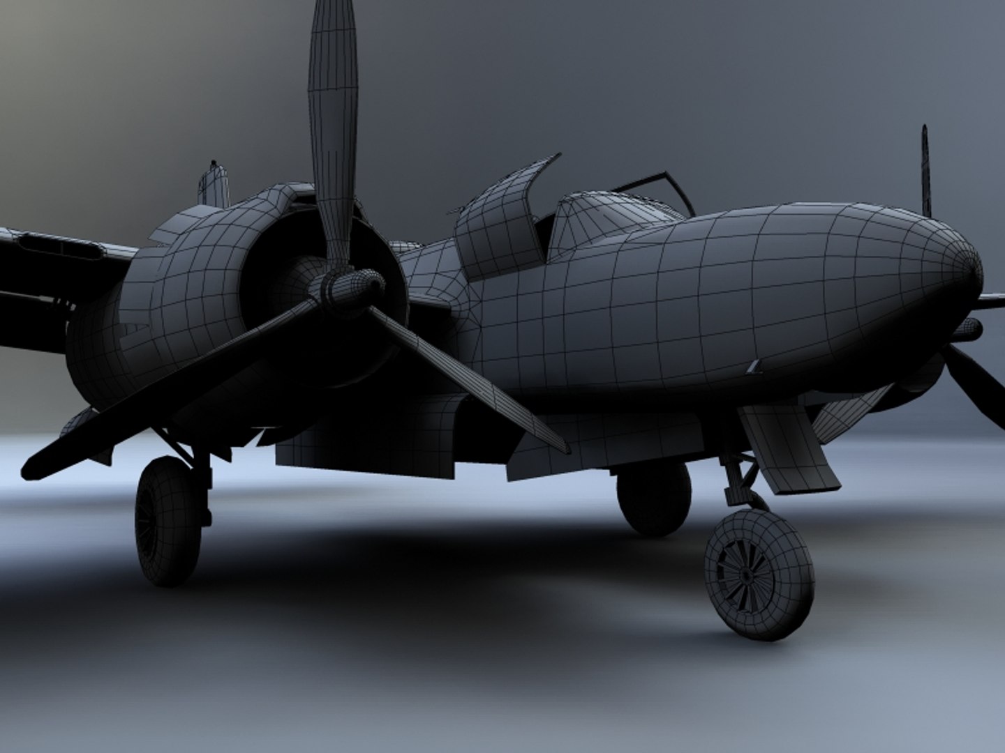 3d Model A-26 Invader Bomber Guns