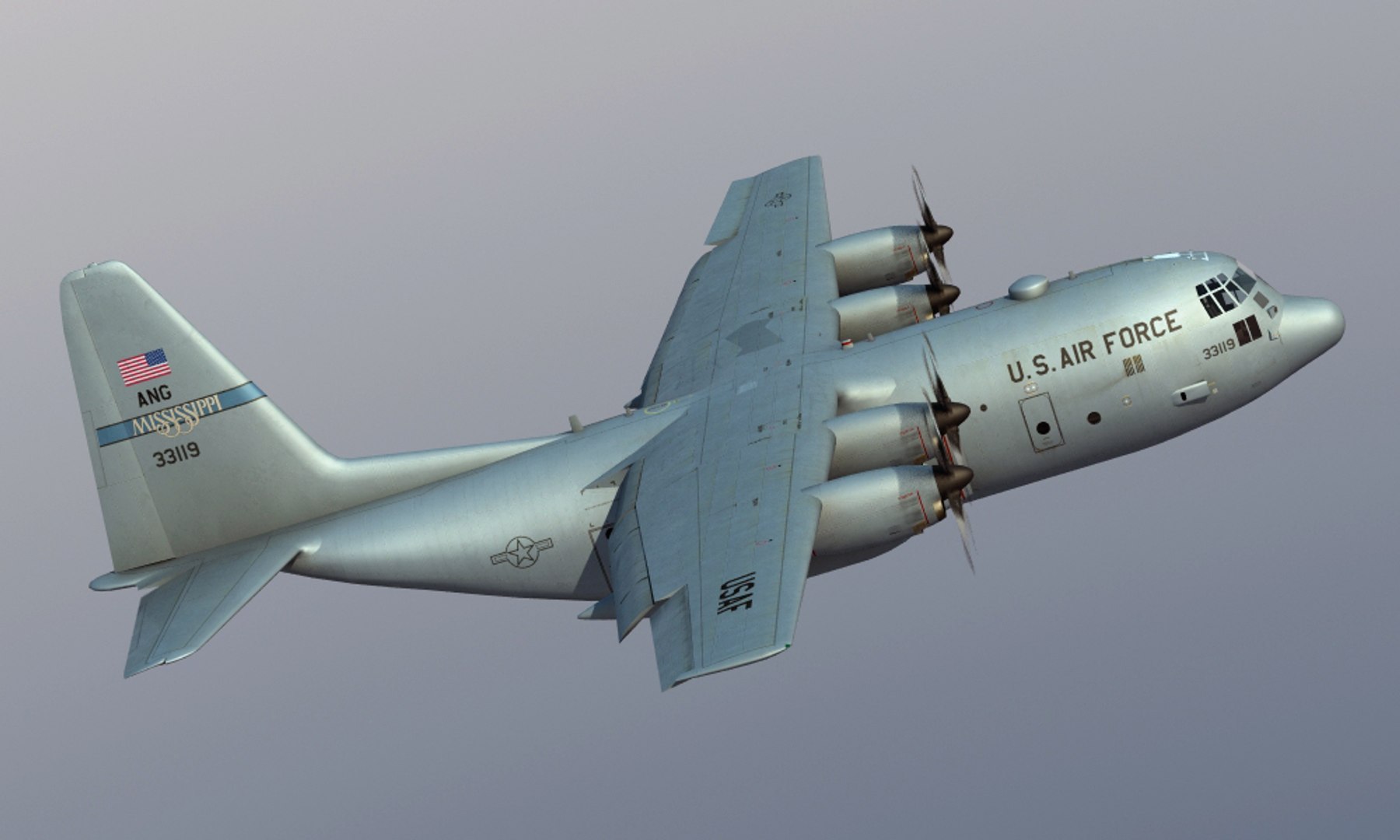 Lockheed C-130 Hercules 3d Model