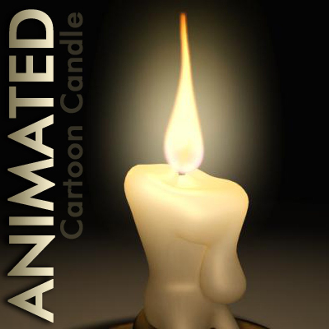 Poor Candle Cartoon 3d Model