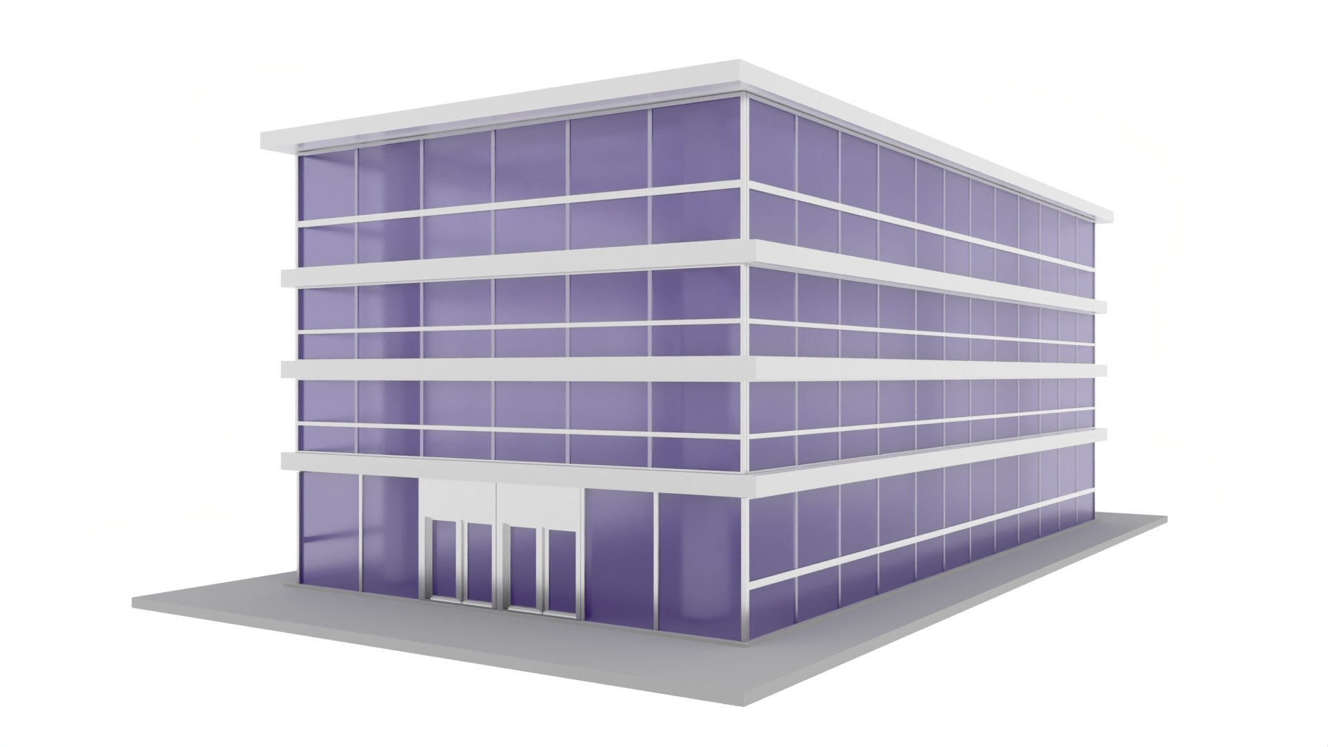 Modern City Building Interior And Exterior 4 - Office Building 3D Model ...