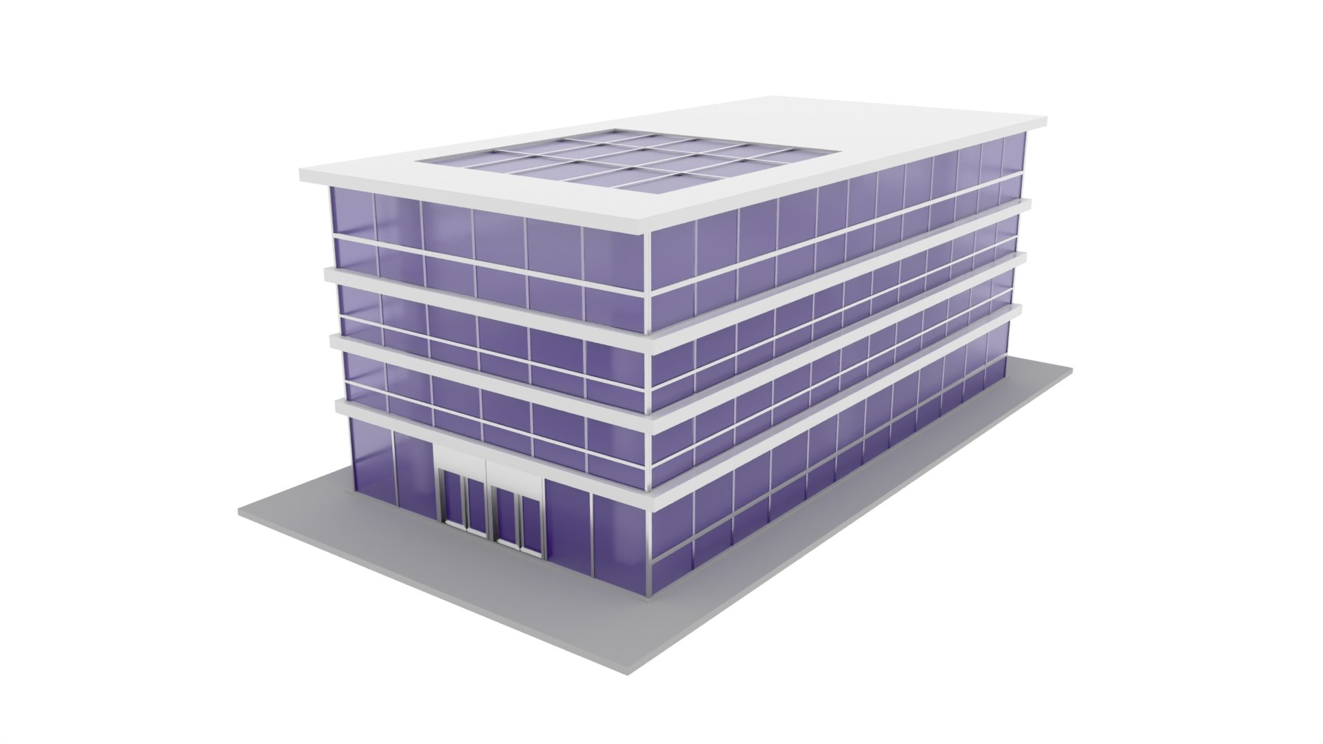 Modern City Building Interior And Exterior 4 - Office Building 3D Model ...