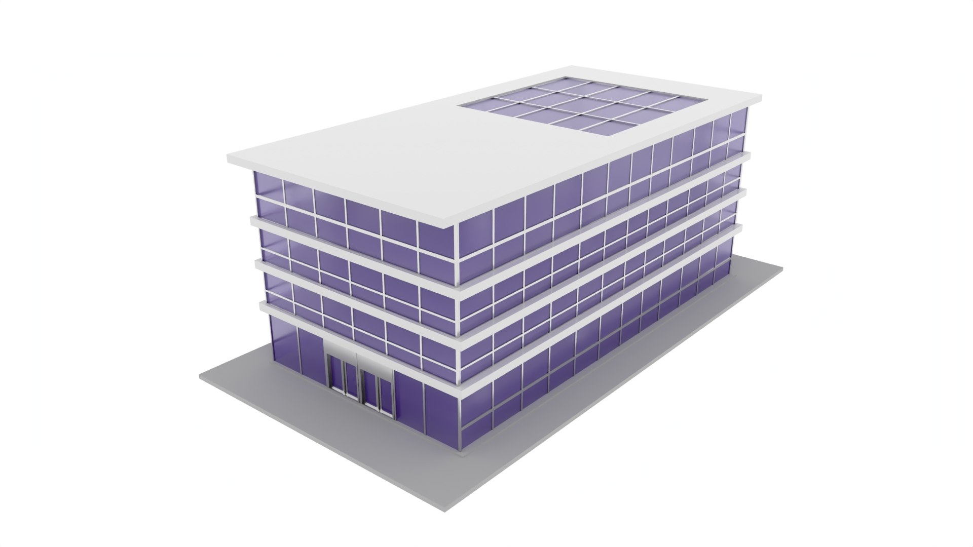 Modern City Building Interior And Exterior 4 - Office Building 3D Model ...