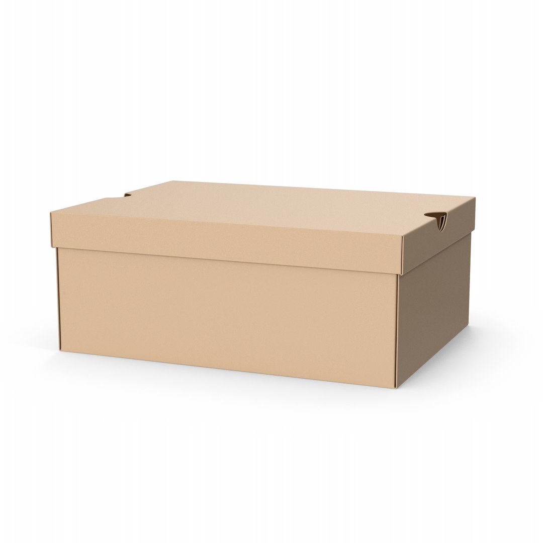 3D Brown Shoe Box - TurboSquid 2168507