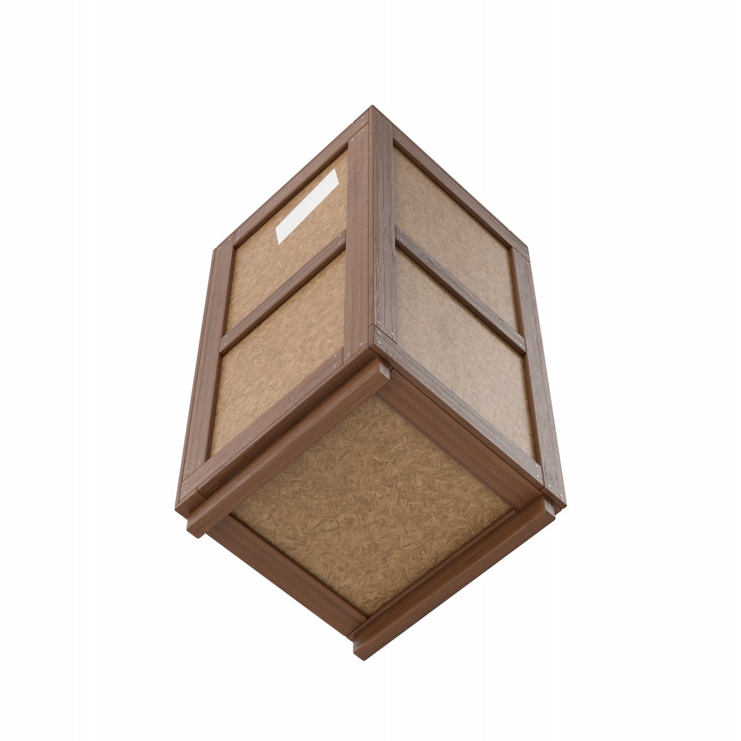 3D Wooden Crate Cargo Box Model - TurboSquid 2016767