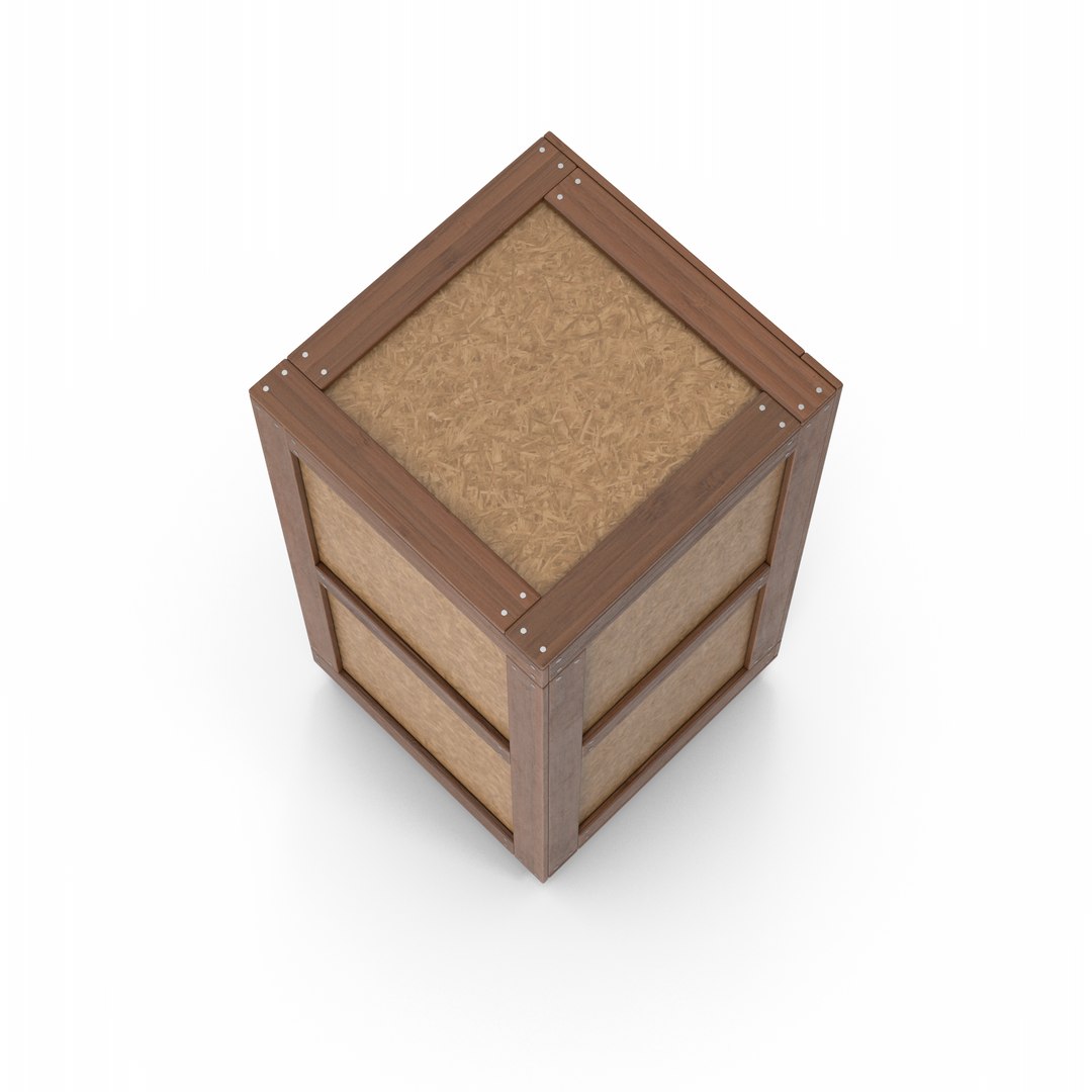 3D Wooden Crate Cargo Box Model - TurboSquid 2016767