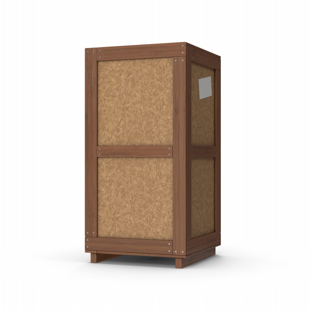 3D Wooden Crate Cargo Box Model - TurboSquid 2016767