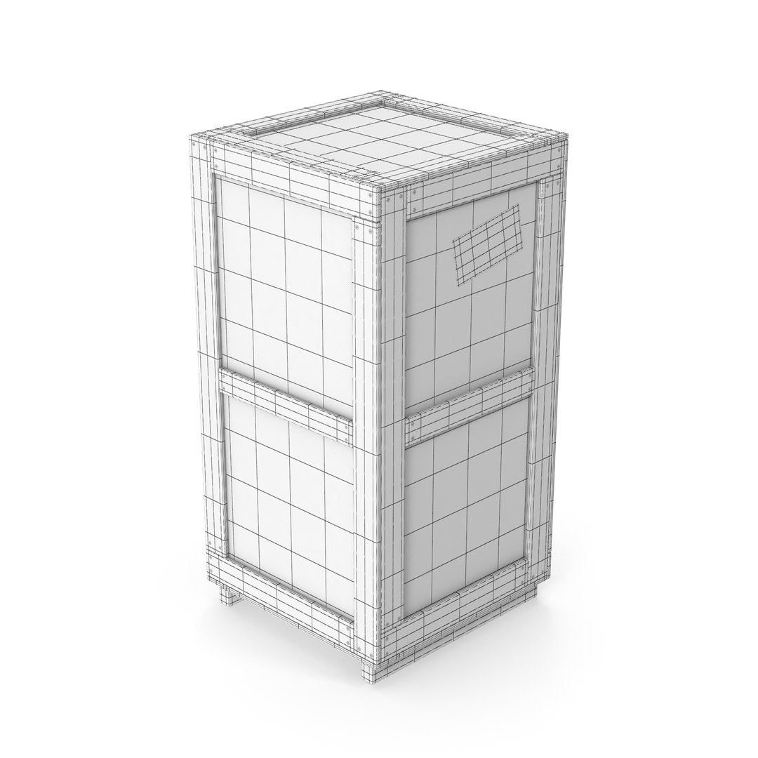 3D Wooden Crate Cargo Box Model - TurboSquid 2016767