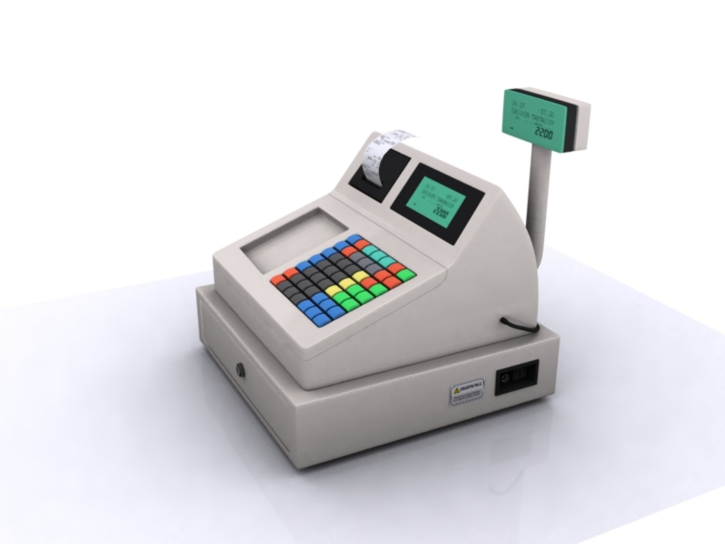cash register 3d max