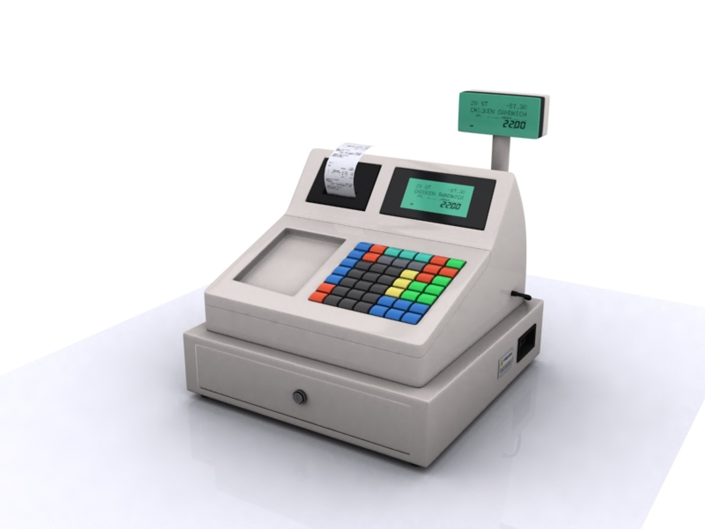cash register 3d max