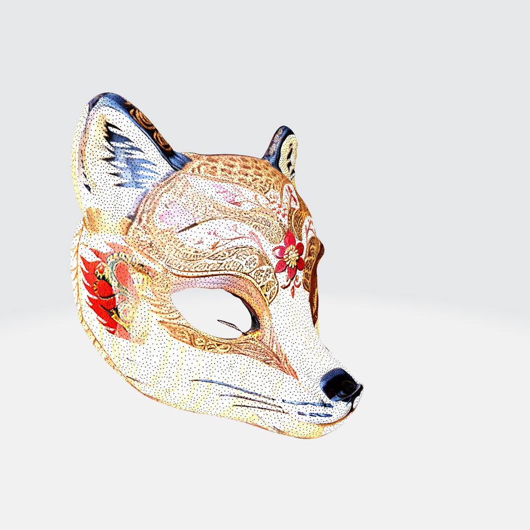 Intricate Japanese Fox Mask 3D - TurboSquid 2267253