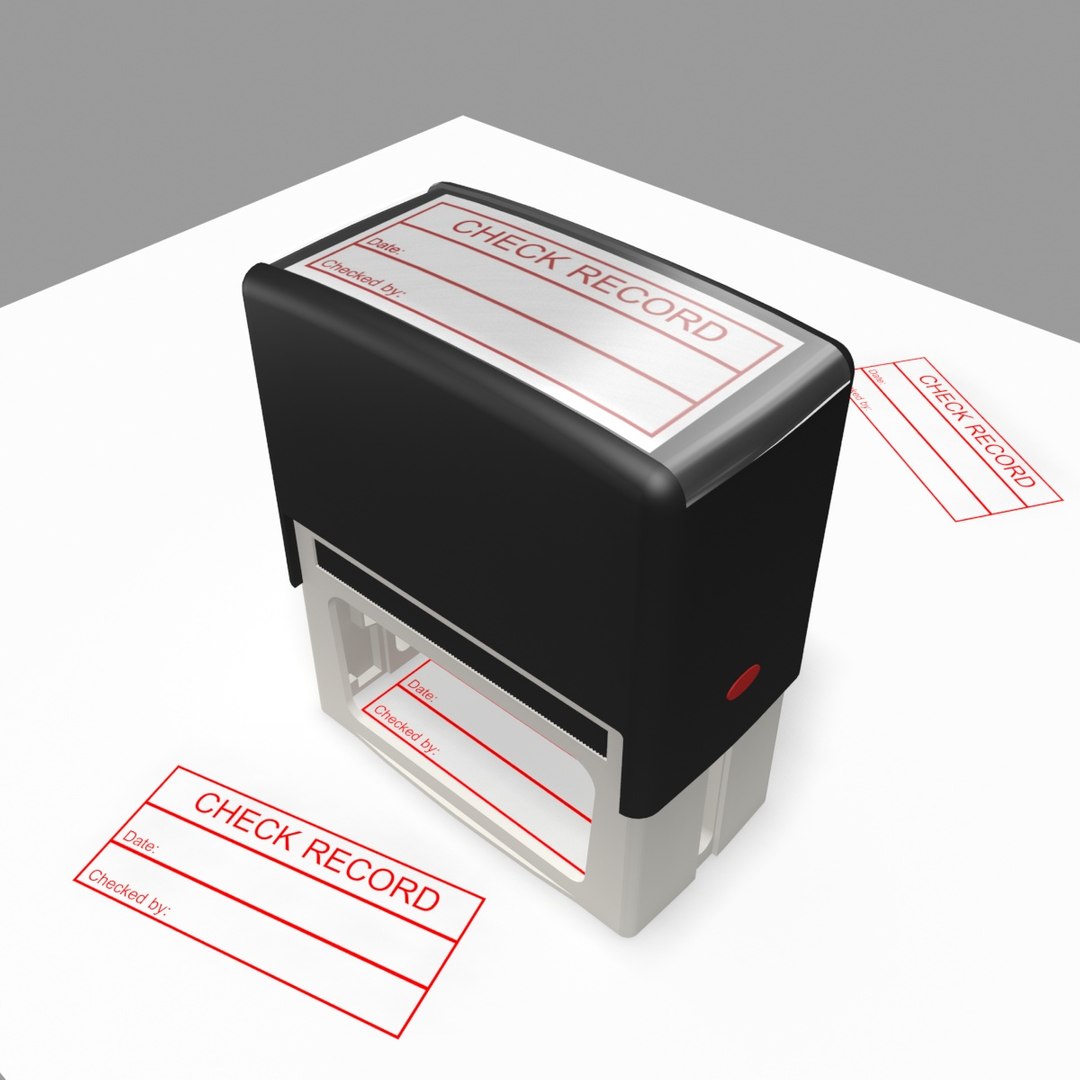 office ink stamp 3d model
