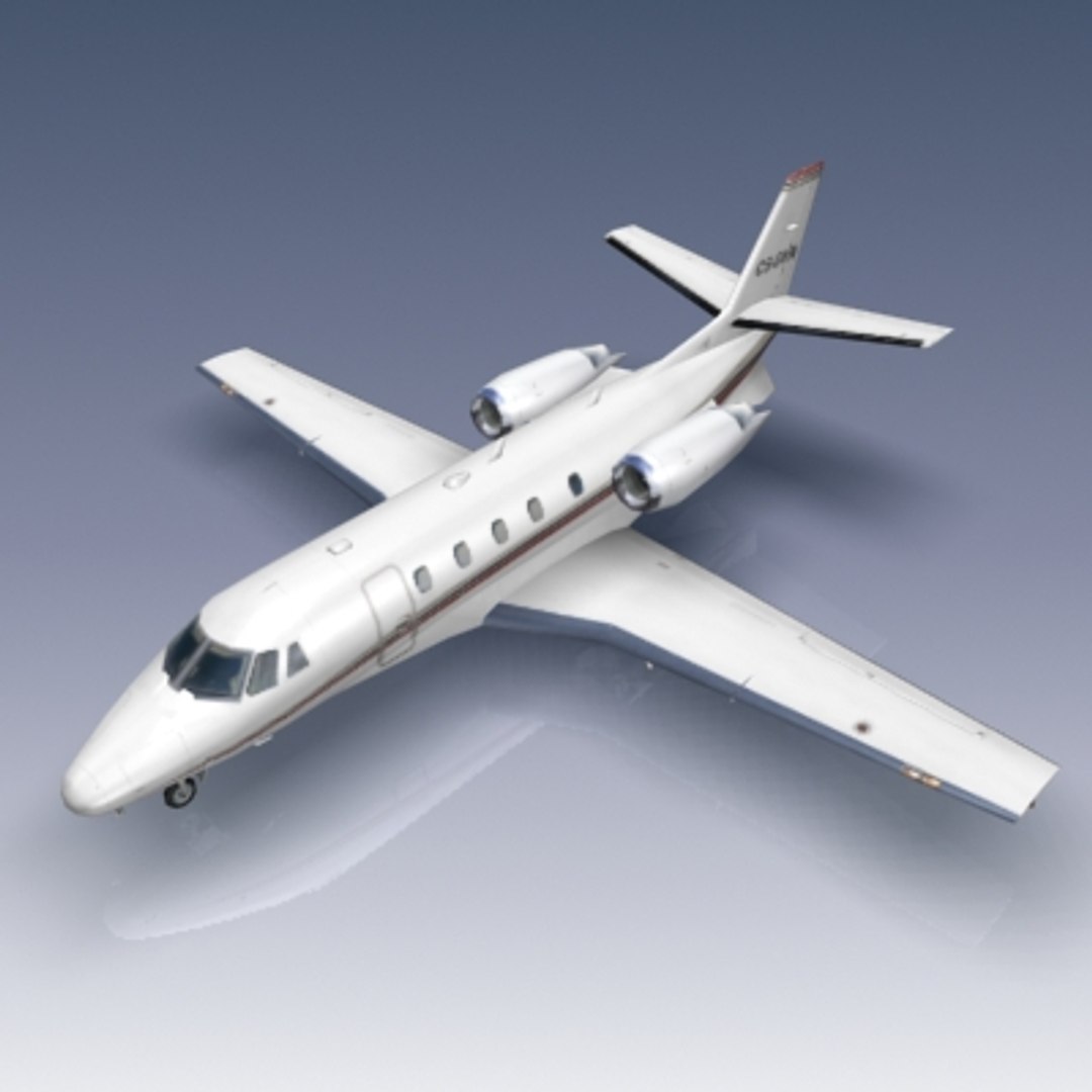 modeled citation xls aircraft 3d model
