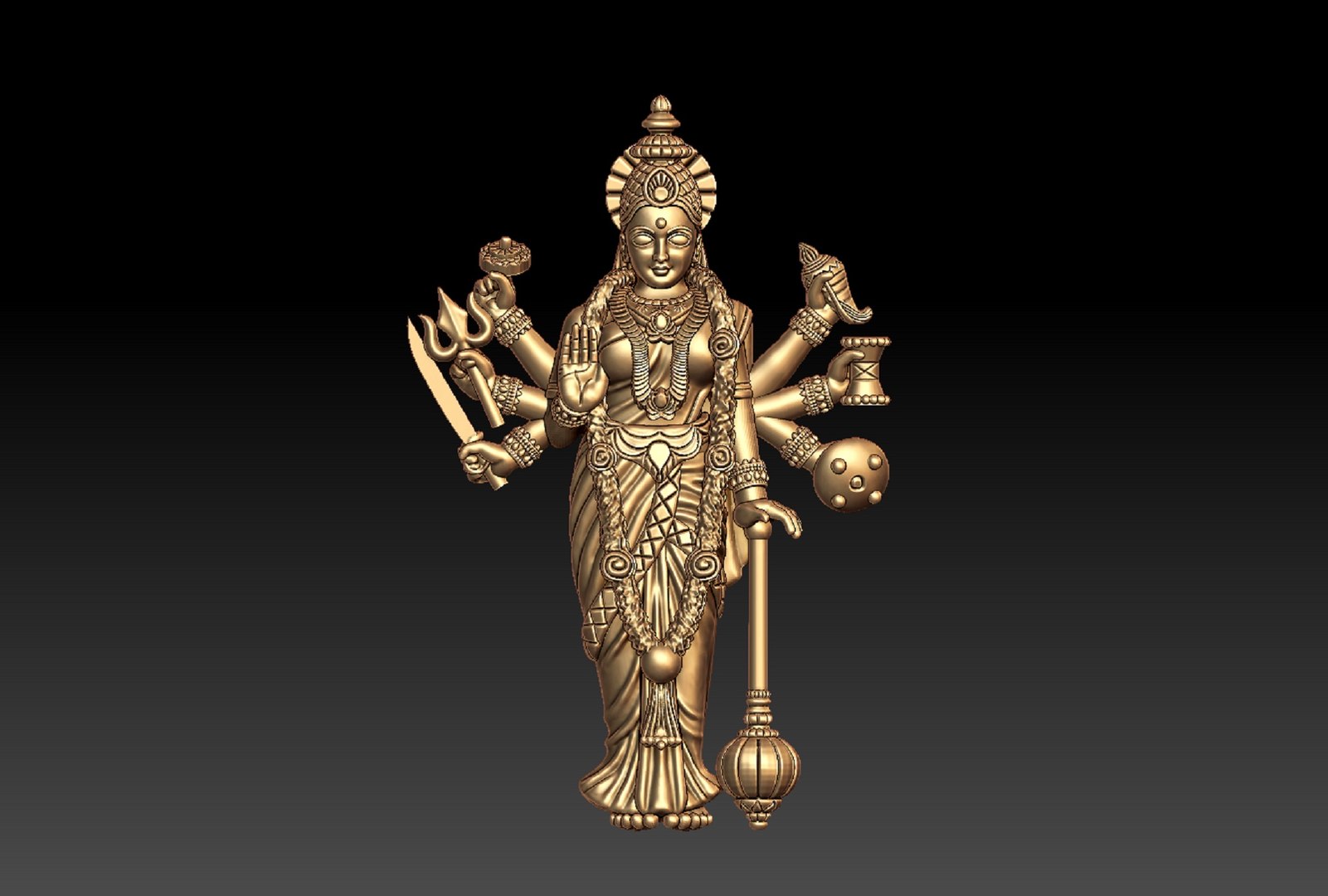 DURGA MAA PENDENT 3D Model - TurboSquid 2134292