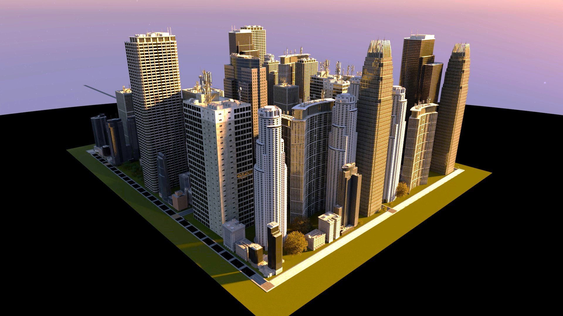3D CITY STREET-City Medium Size - TurboSquid 2313147