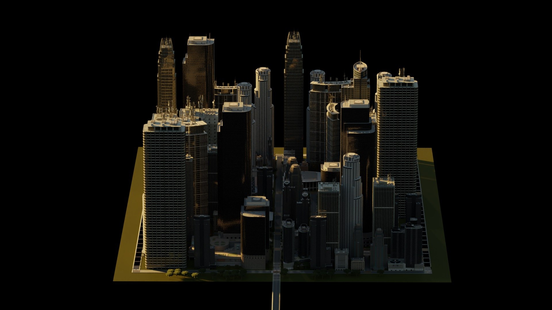 3D CITY STREET-City Medium Size - TurboSquid 2313147