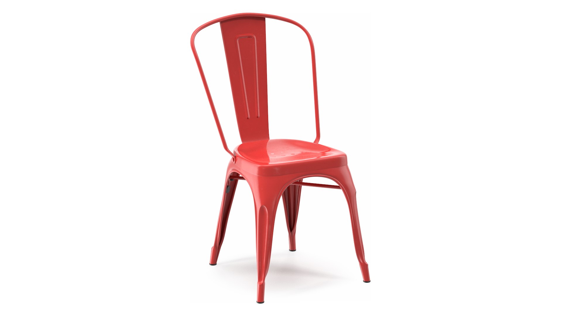 Red Stackable Chair model - TurboSquid 2041660