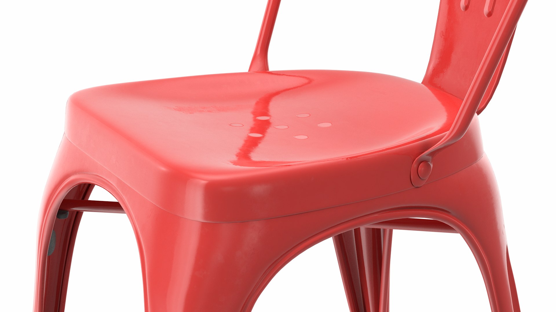 Red Stackable Chair Model - TurboSquid 2041660