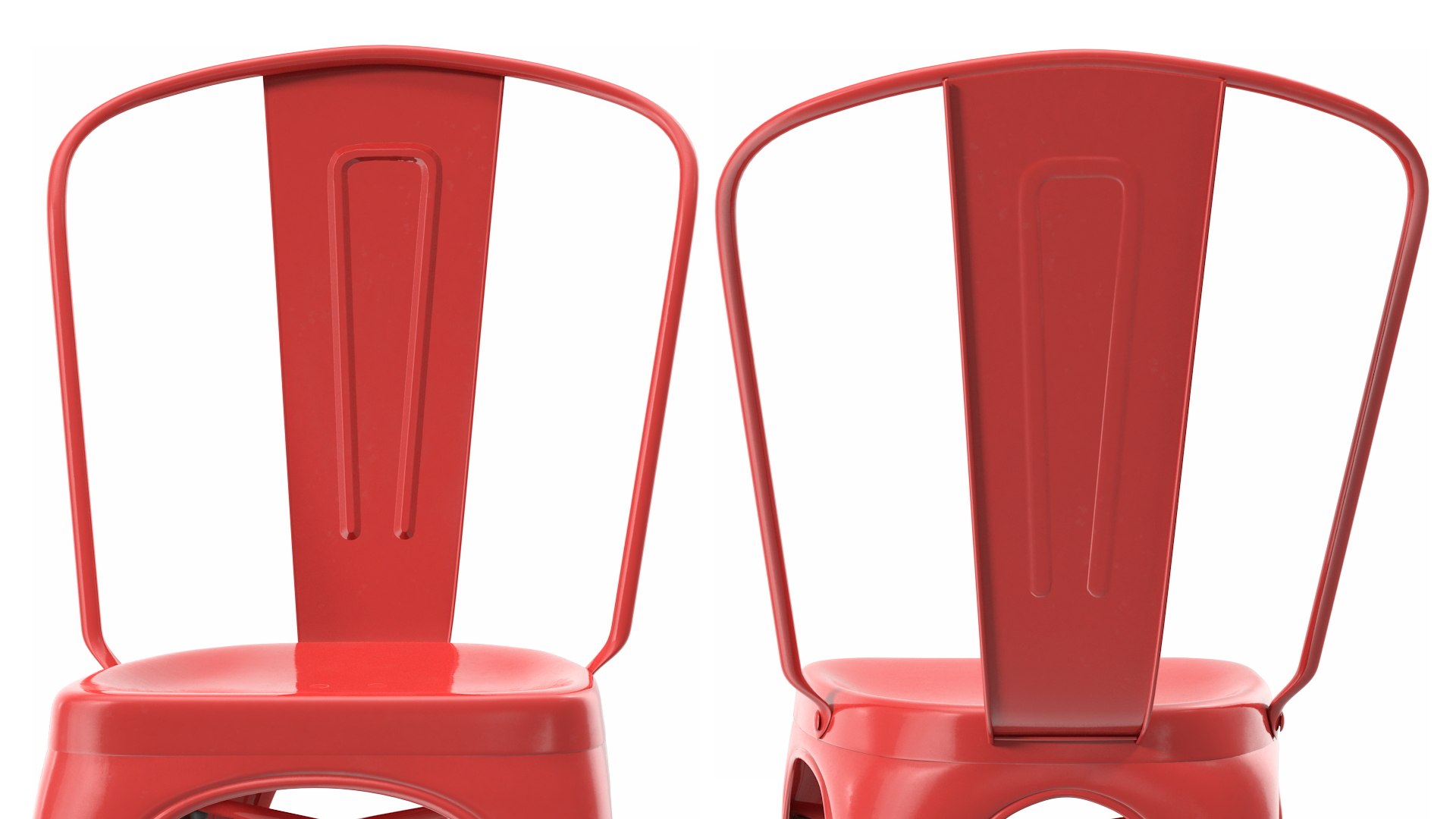 Red Stackable Chair Model - TurboSquid 2041660