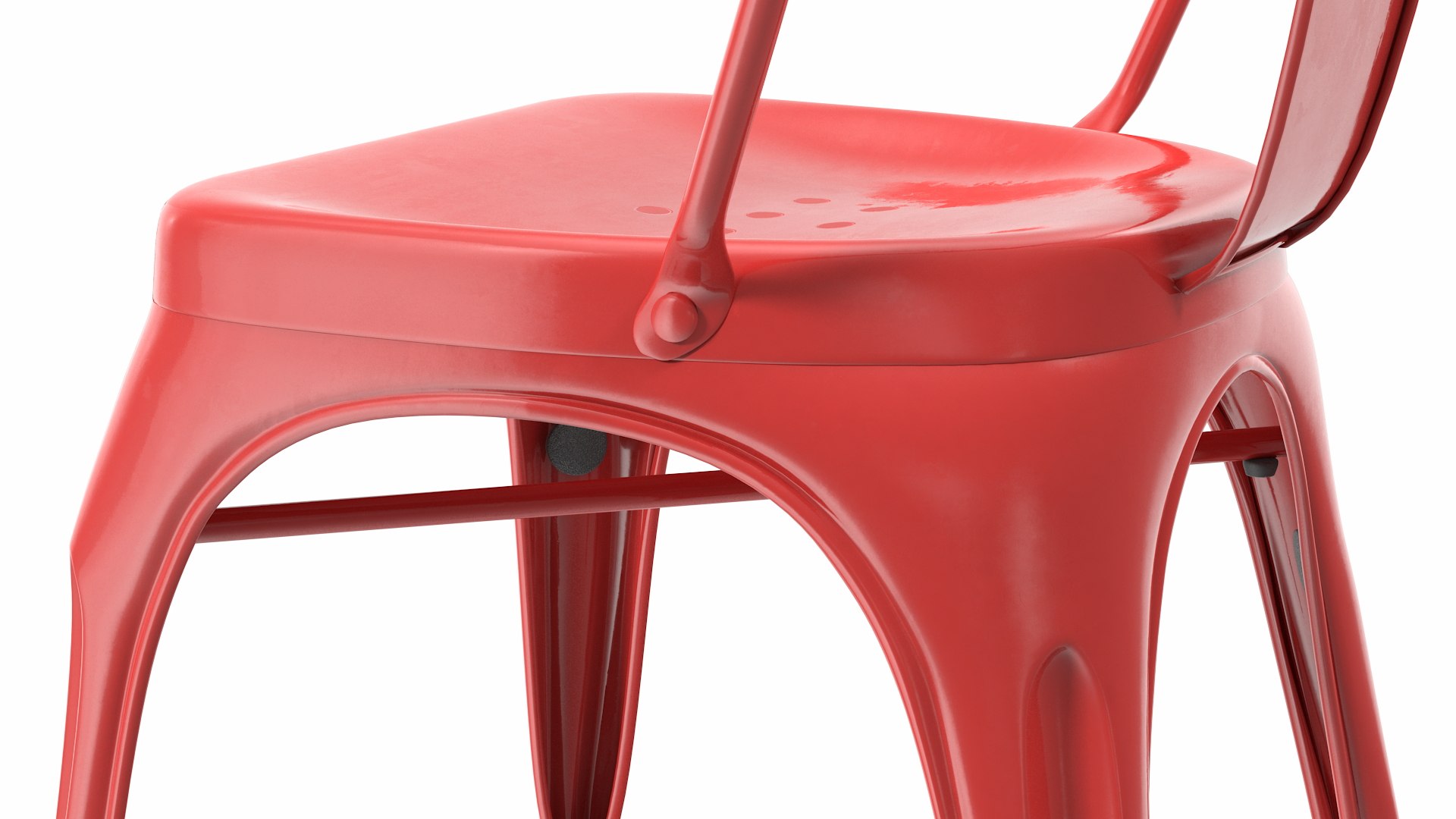 Red Stackable Chair Model - TurboSquid 2041660