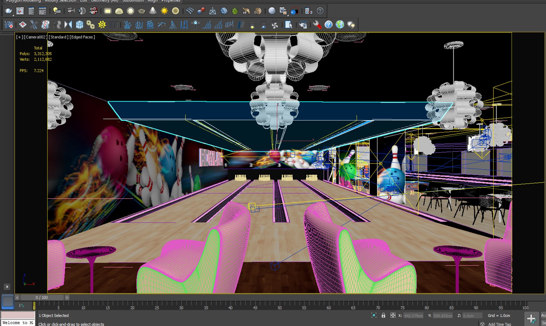 Bowling Alley Model - TurboSquid 1350736