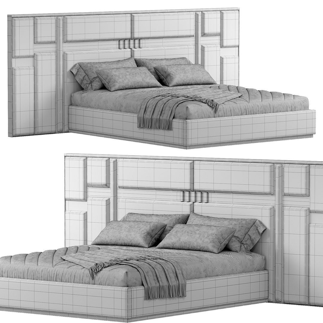 Berlis Modern Bed 3D model - TurboSquid 2135315