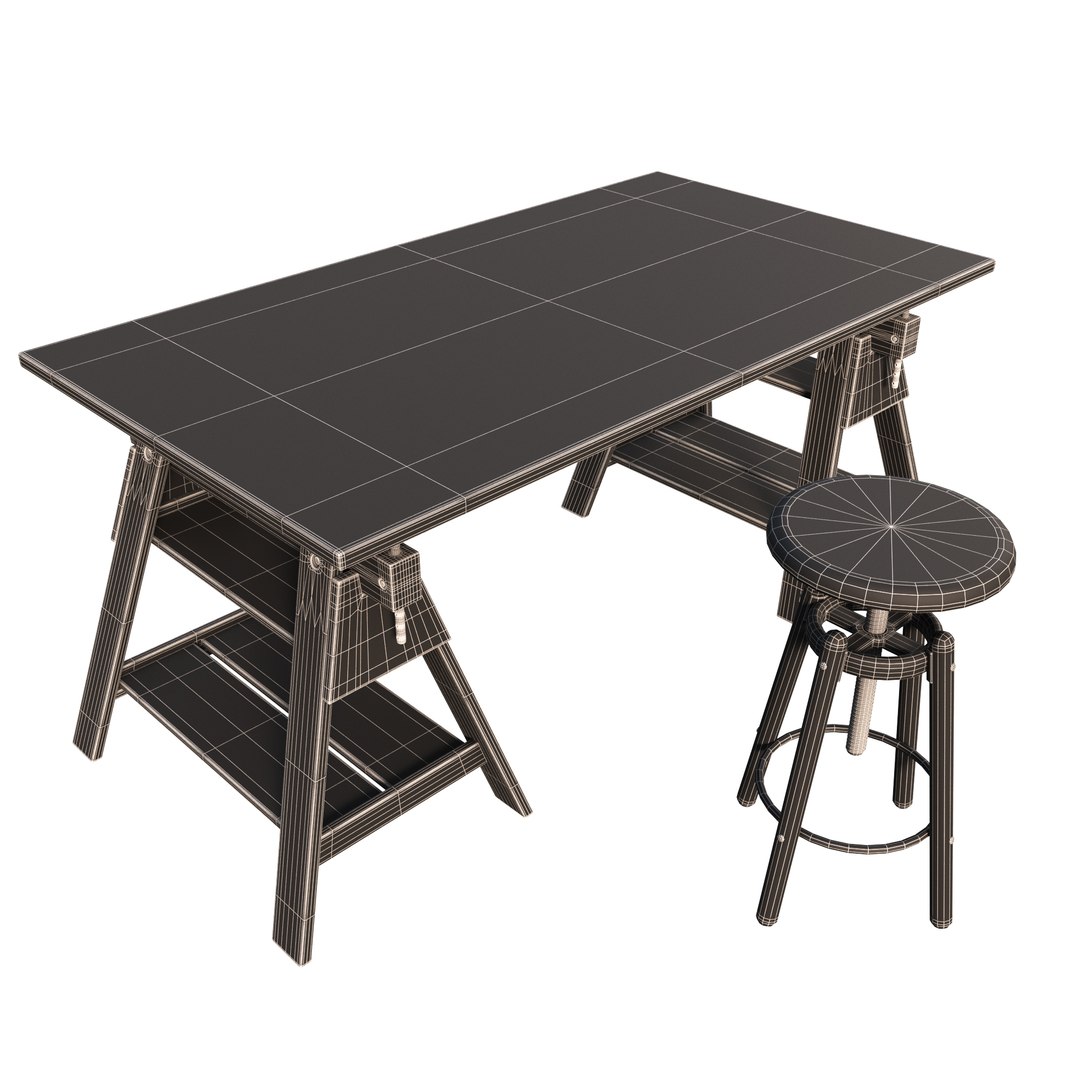 Drafting Table 3D Model - TurboSquid 2308597