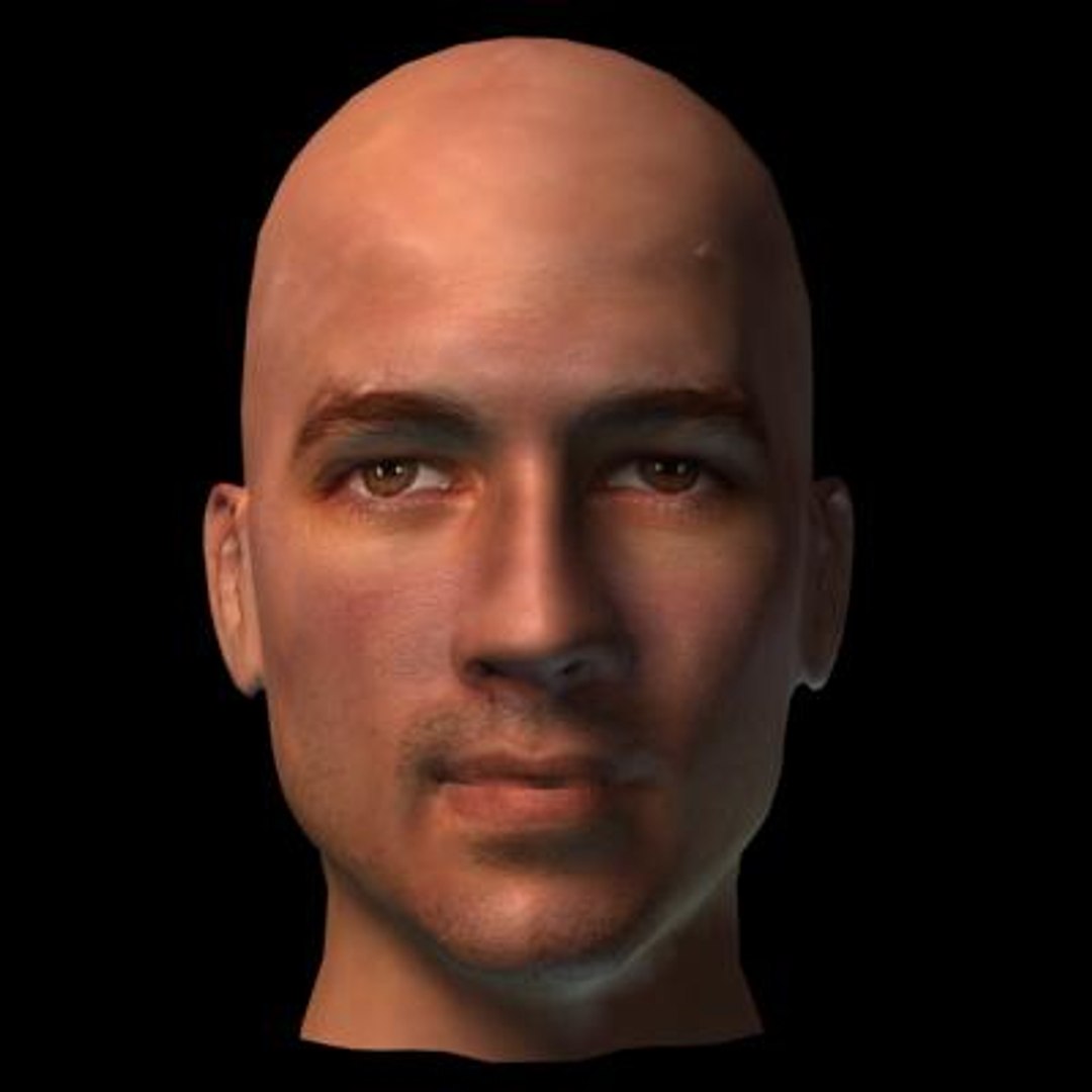3d Photorealistic Man Head Model