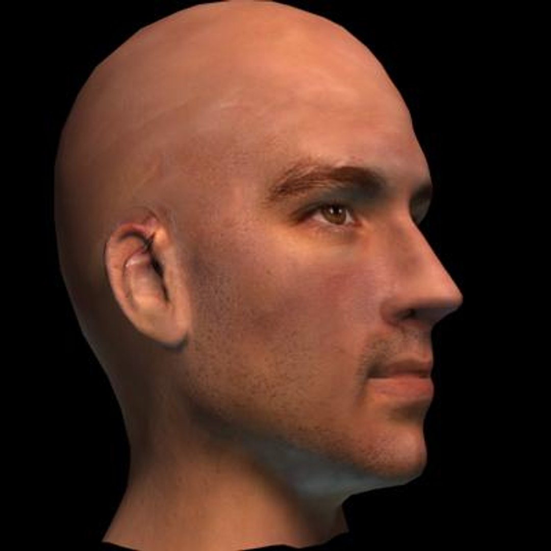 3d Photorealistic Man Head Model