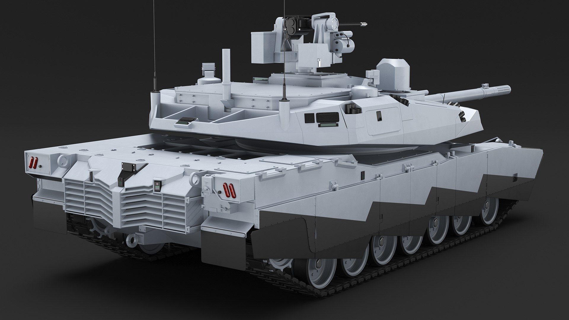 3D Abrams X Tank Grey Rigged For Maya Model - TurboSquid 2241572