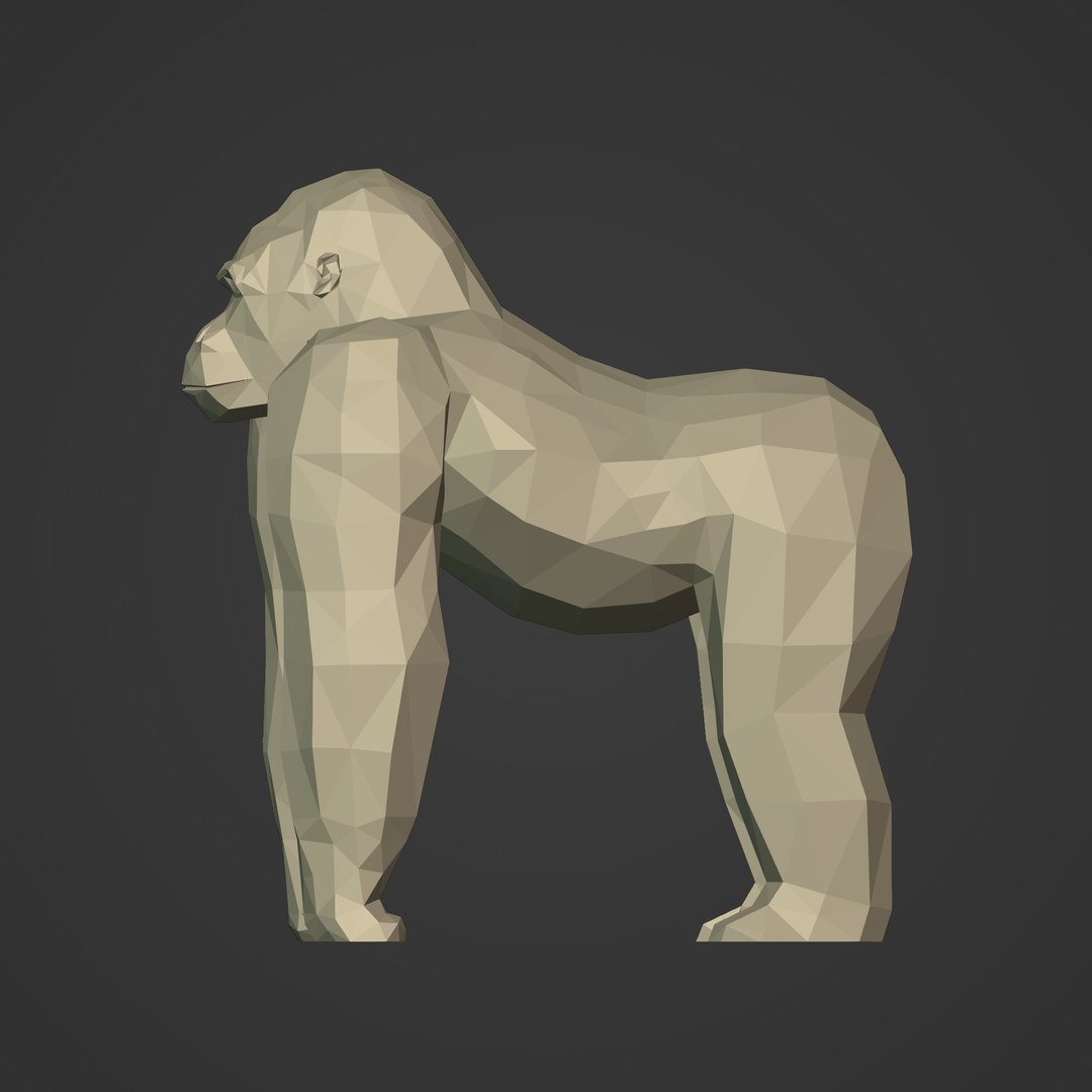 Low Poly Gorilla 3D Model - TurboSquid 1954361