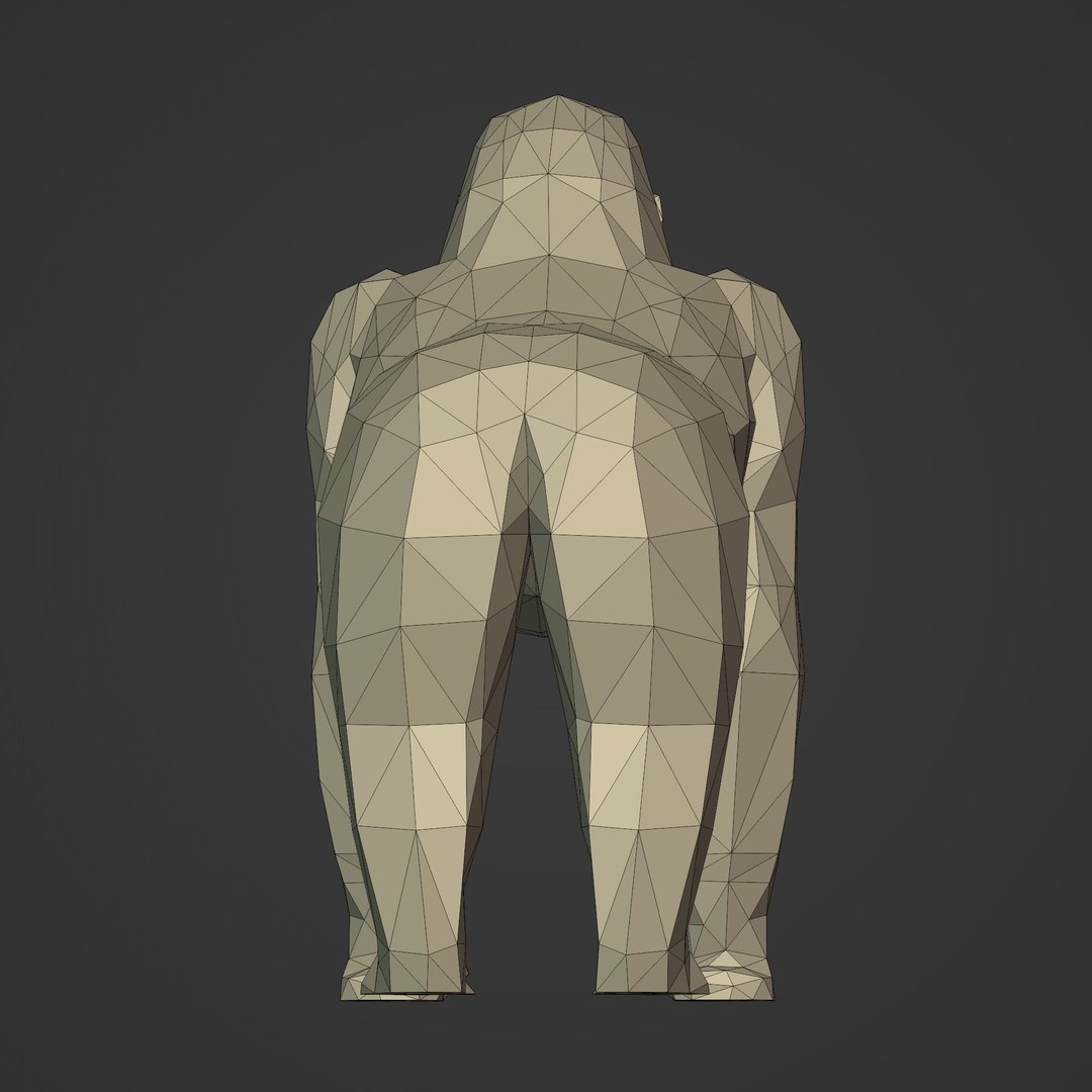 Low Poly Gorilla 3D Model - TurboSquid 1954361