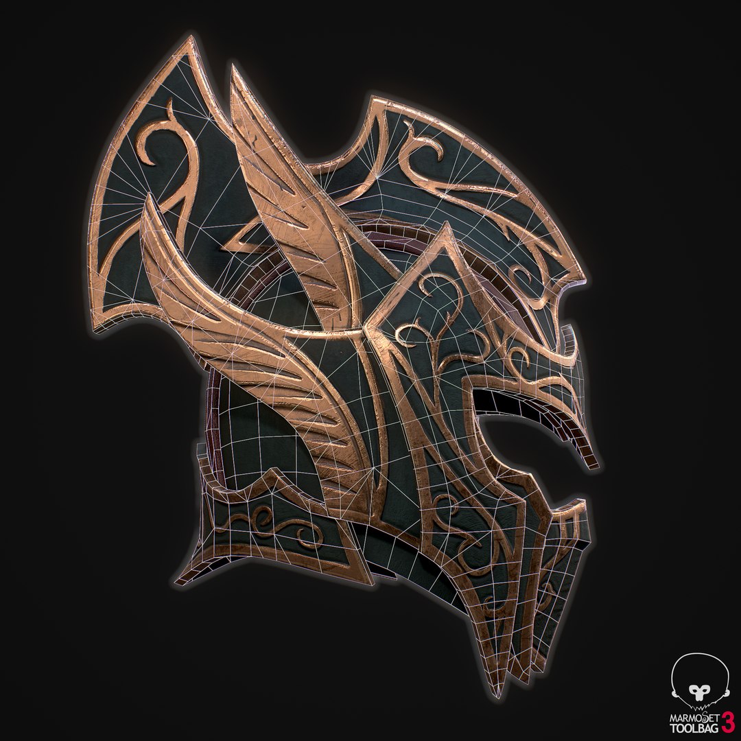 Elf Fantasy Helmet Pbr 3D Model - TurboSquid 1479153