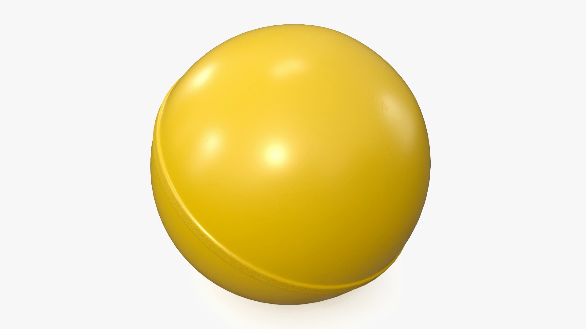 3D Rubber Bouncy Ball Yellow Model - TurboSquid 2286798