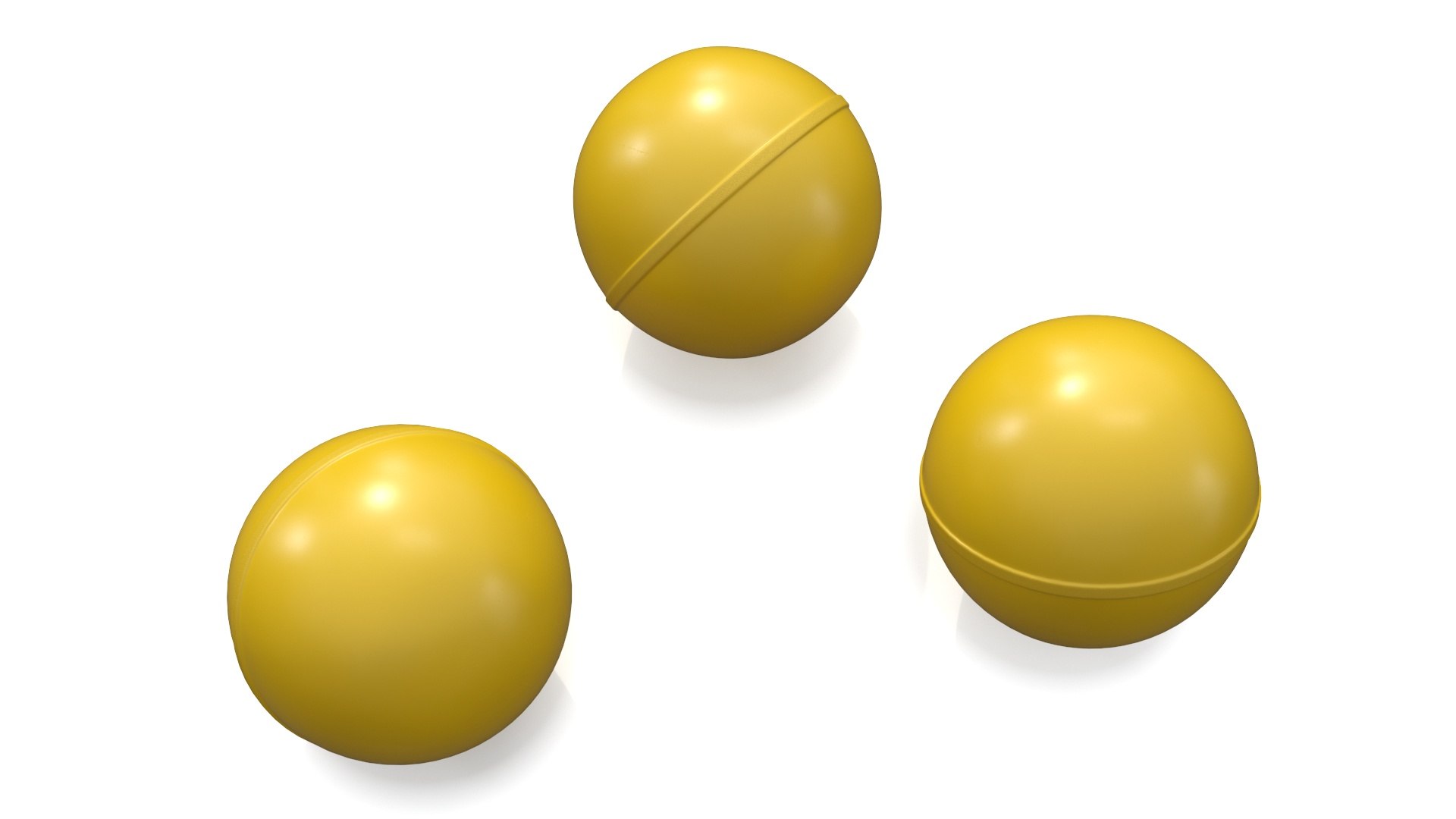 3D Rubber Bouncy Ball Yellow Model - TurboSquid 2286798