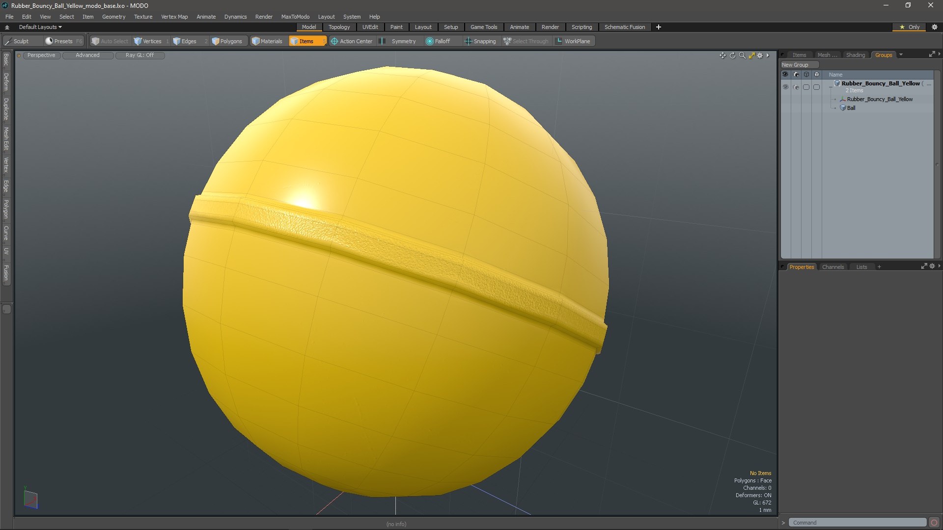 3D Rubber Bouncy Ball Yellow Model - TurboSquid 2286798