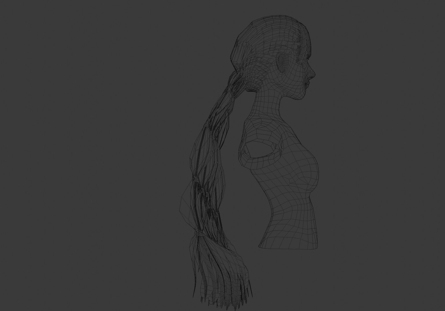 3D Stylized Ponytail Hairstyle Model - TurboSquid 1941809